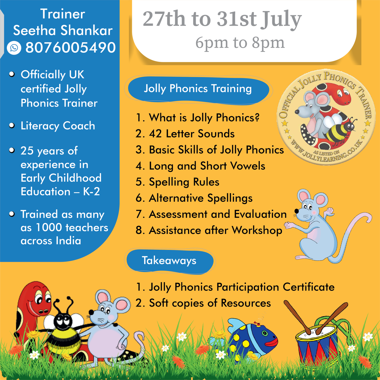Jolly Phonics Teacher Training ABC Learners India Jolly Phonics Teacher Training ABC Learners India